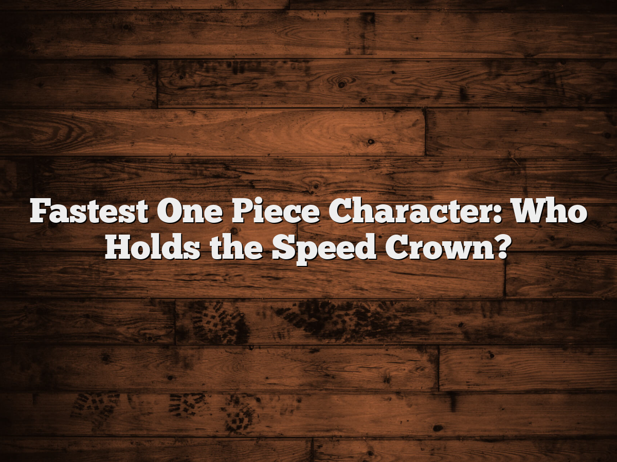 Fastest One Piece Character: Who Holds The Speed Crown? - MangaShed